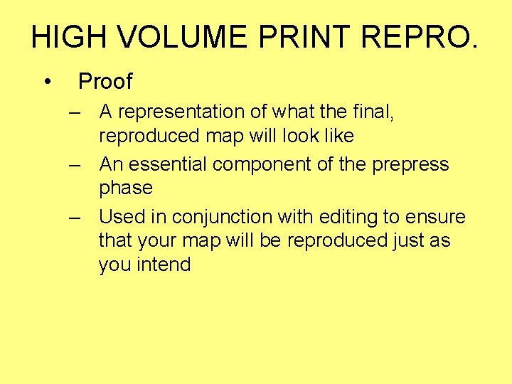 MAP REPRODUCTION Cartographic Design for GIS Geog 340