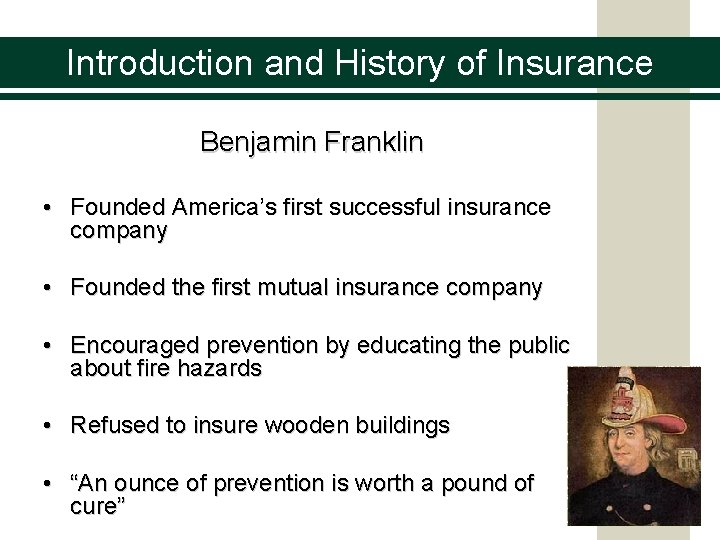 Introduction and History of Insurance Introduction and History