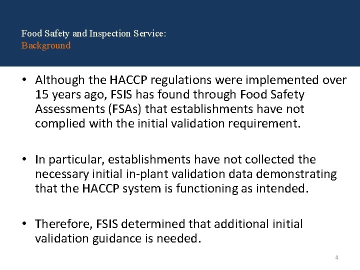 1 Food Safety and Inspection Service HACCP Systems