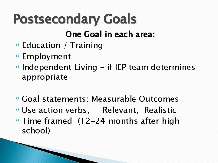 The California Community of Practice on Secondary Transition