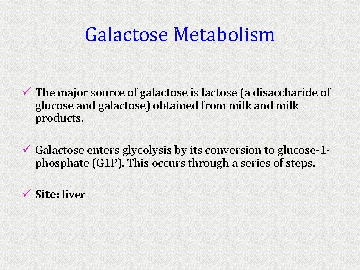 Metabolism of disaccharides Fructose and Galactose Dr Sooad