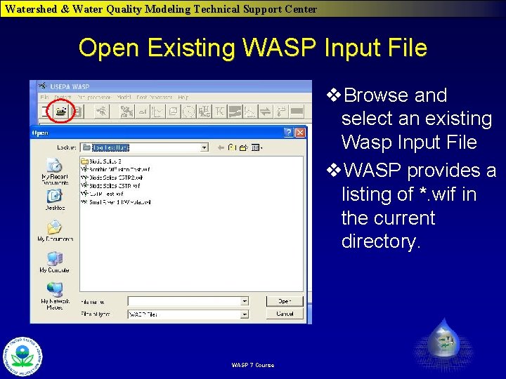 Introduction to the WASP Interface WASP 7 Course