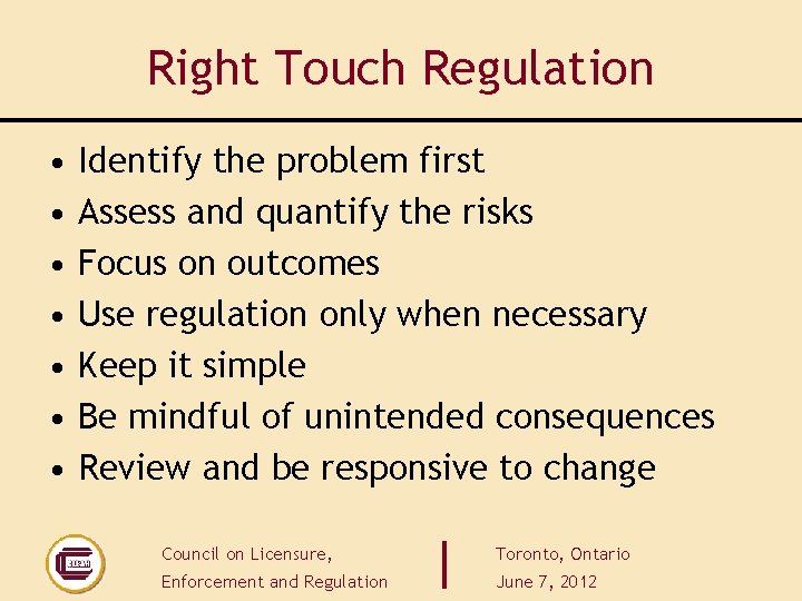 Public Confidence in Professional Regulation Earn It Keep