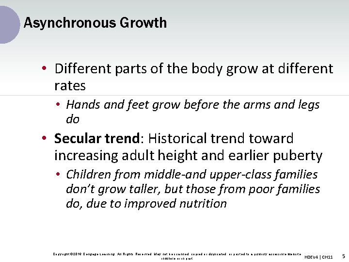 11 Adolescence Physical and Cognitive Development Copyright 2016