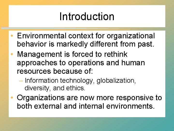 Chapter Two Environmental Context Information Technology Globalization ...