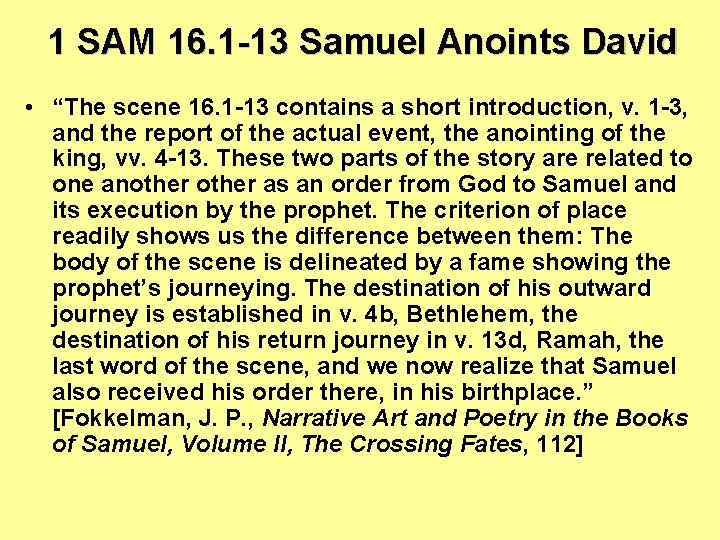 6 The History of Davids Rise Part I