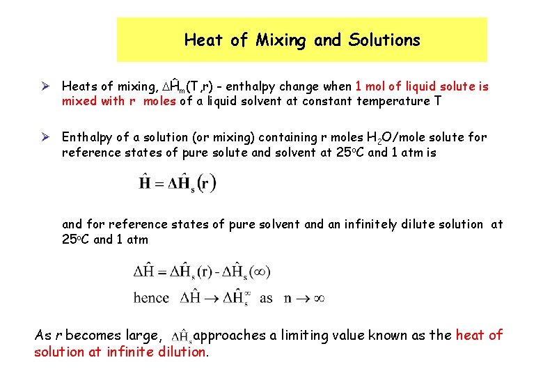 Mixing and Solution When two different liquids are