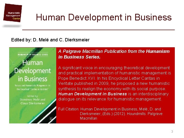 Humanism in Business book series lecturer slides Integrity