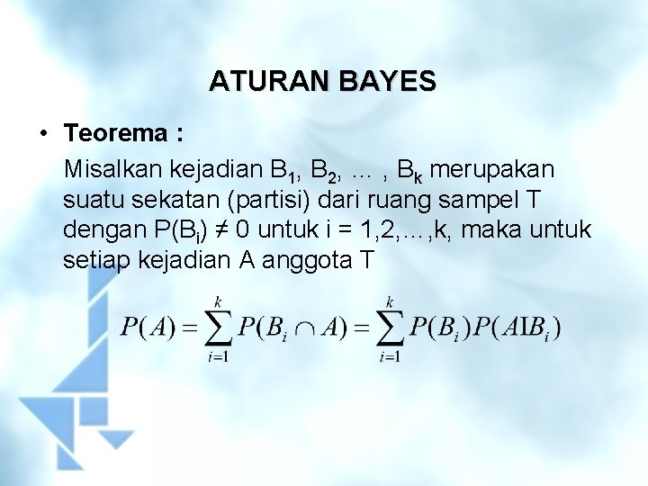 PELUANG BERSYARAT PROBABILITAS DAN STATISTIK POLITEKNIK UNIVERSITAS ANDALAS