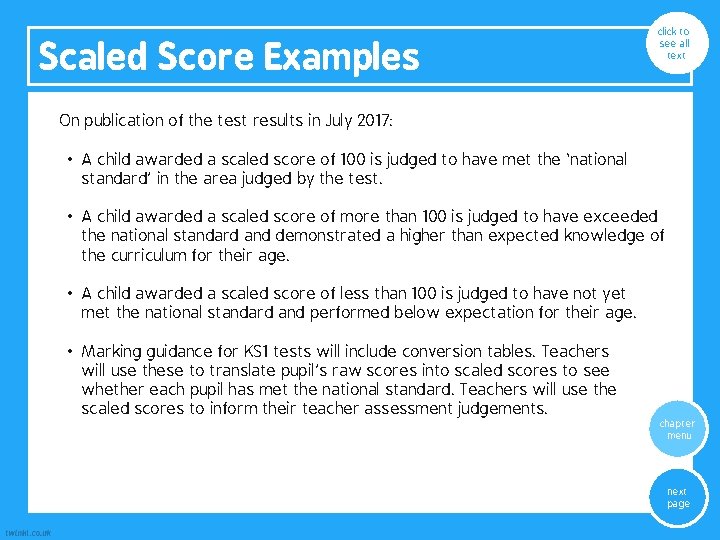 Key Stage 1 National Curriculum Assessments A School
