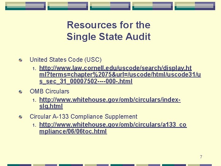 1 Nuts and Bolts Audit Resolution Maury James