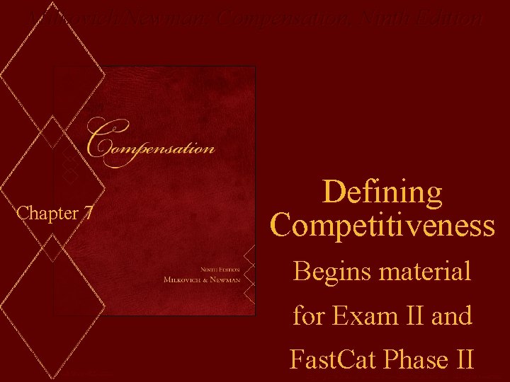 MilkovichNewman Compensation Ninth Edition Chapter 7 Defining ...