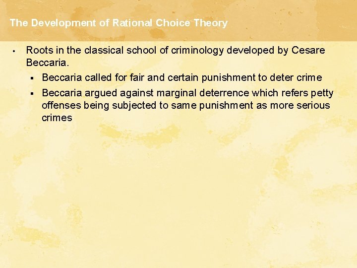 Chapter 4 Choice Theory The Development of Rational
