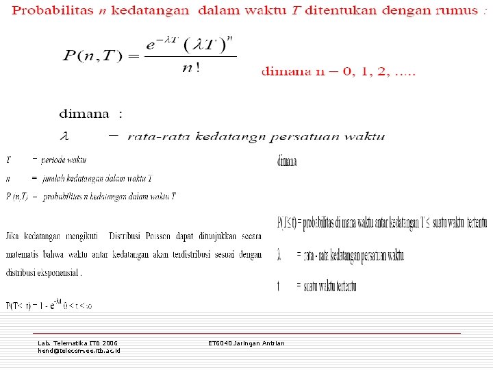 Teori Antrian Lab Telematika ITB 2006 hendtelecom ee