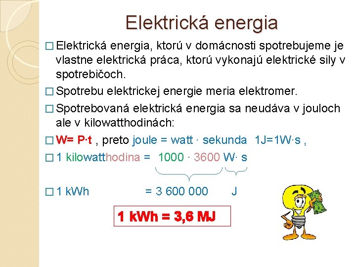 Elektrick prca Elektrick prkon Zopakujeme Prca je fyziklna