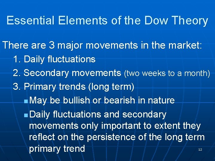 Chapter Nine A Basic View of Technical Analysis