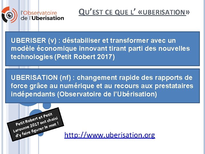 UBRISATION DU TRAVAIL PRECARISATION NOUVELLE CONSOMMATION OU INNOVATION