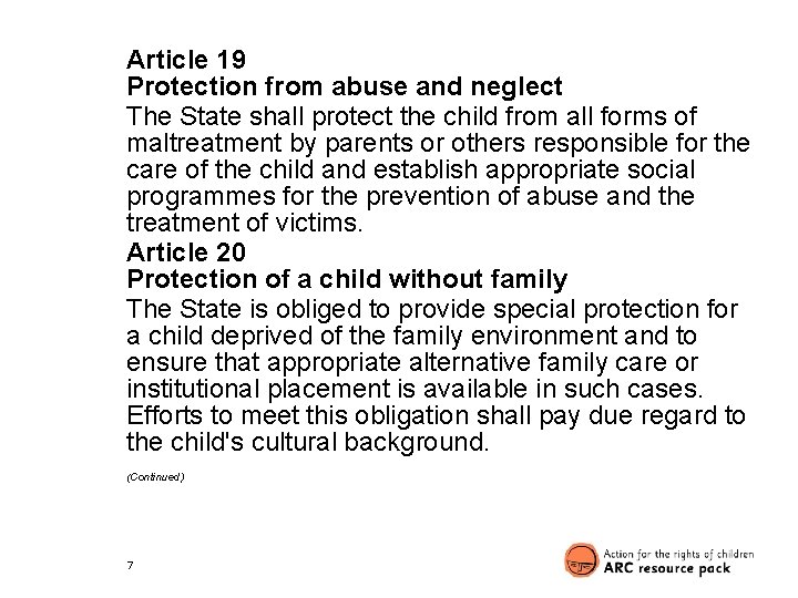 Critical issue module 6 Separated children in emergency