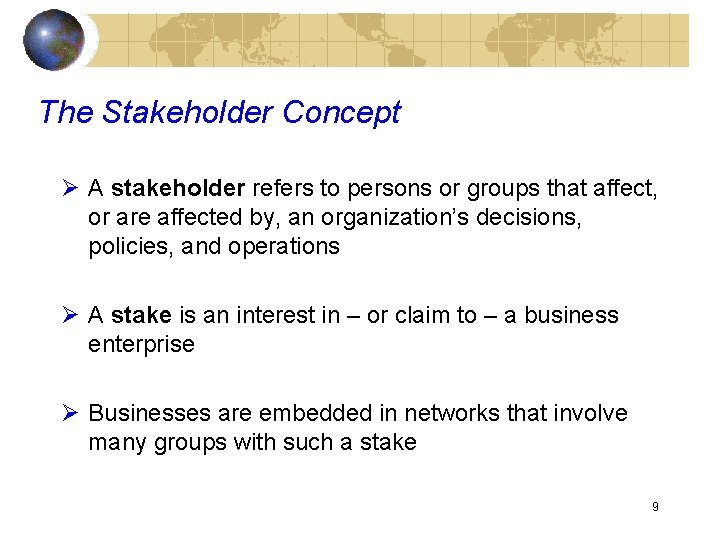 Chapter 1 The Corporation and Its Stakeholders Mc