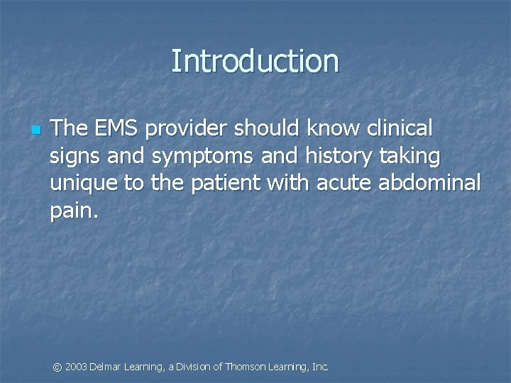 Principles of Patient Assessment in EMS By Bob