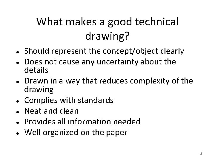 Mechanical Engineering Drawing MECH 211M Lecture 1 Chapters