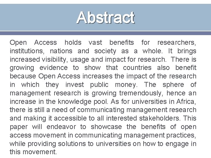 Open Access Movement A Primer for Higher Education