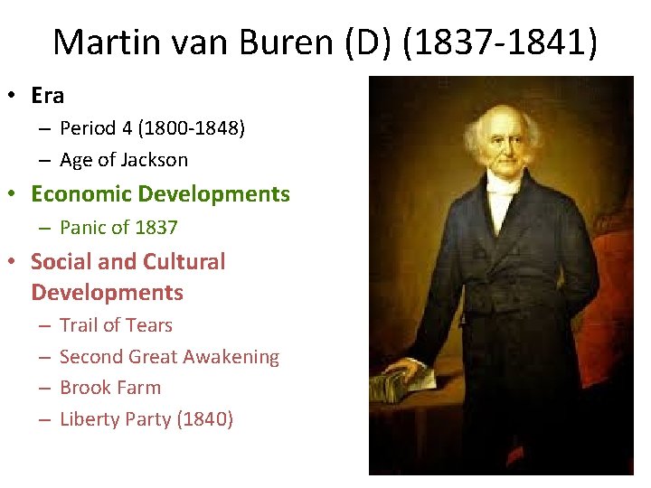 THE PRESIDENTS An APUSH Historical Contextual Review of