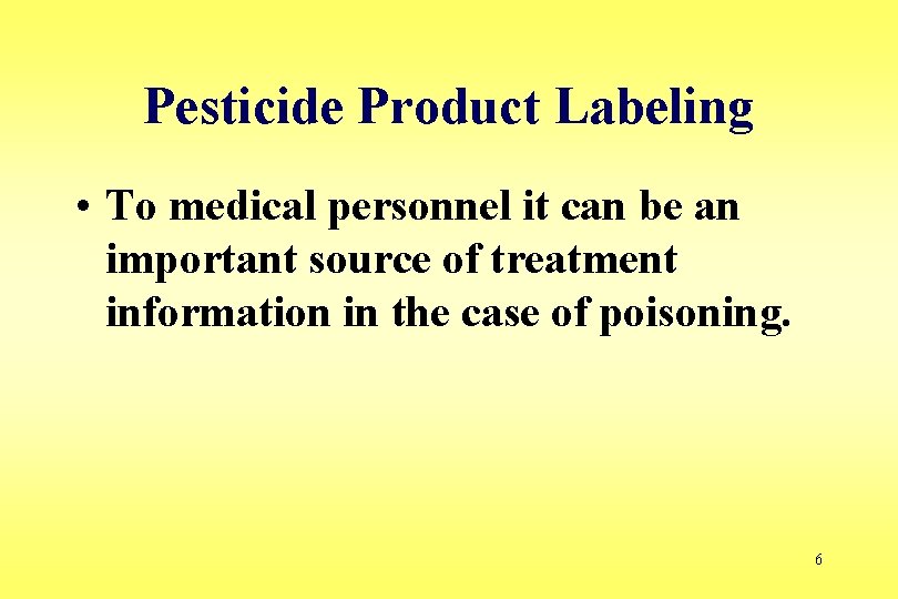 Pesticide Labeling Applying Pesticides CorrectlyEPA Core ManualUnit 2