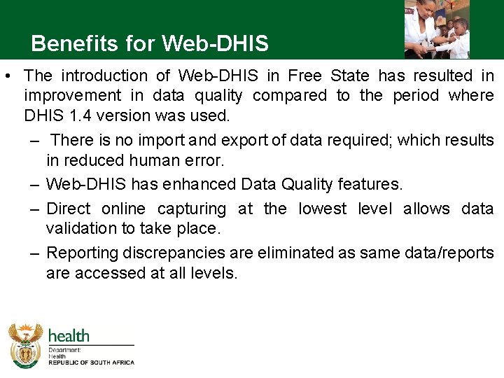 WEBDHIS TRANSITION STRATEGY Mbulelo Cabuko Department of Health
