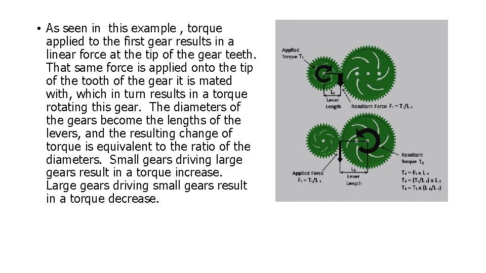Mechanical Power Transmissions II Gear Ratios Gears are