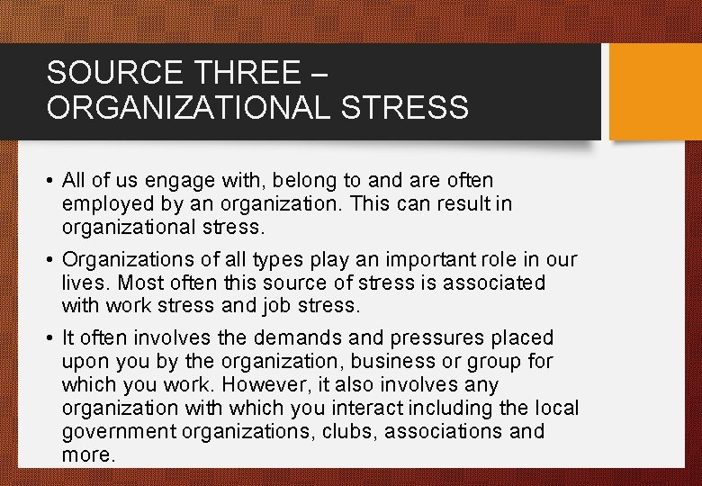 Chapter 8 Stress management strategies 8 1 Identify
