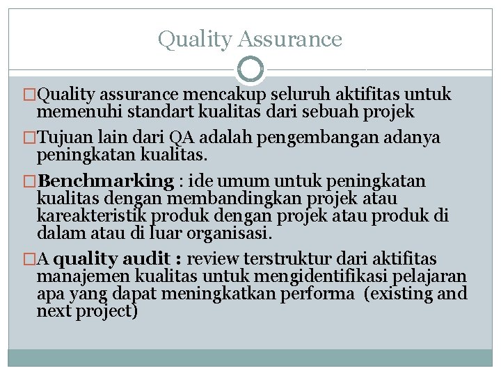 Quality Management PERTEMUAN 8 PPSI outline Project quality