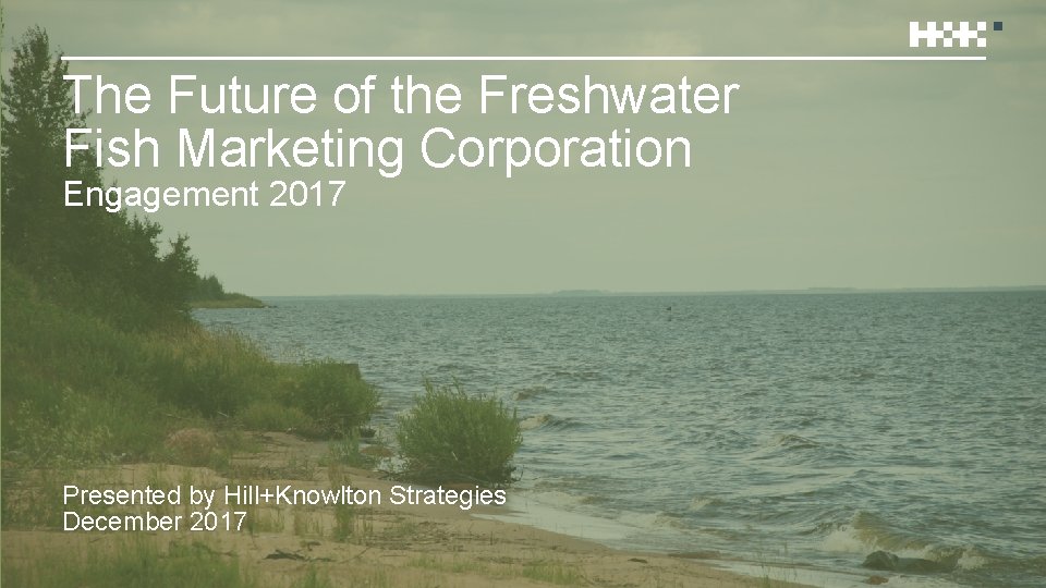 The Future of the Freshwater Fish Marketing Corporation