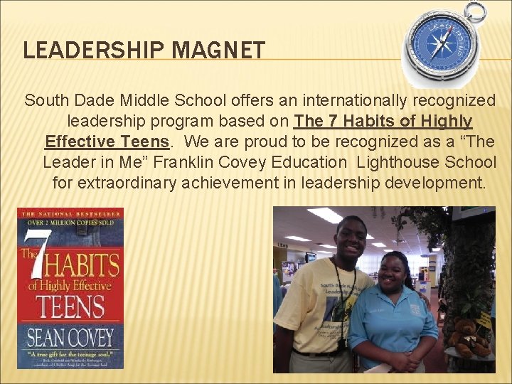 SOUTH DADE MIDDLE SCHOOL Mr Brian Hamilton Principal
