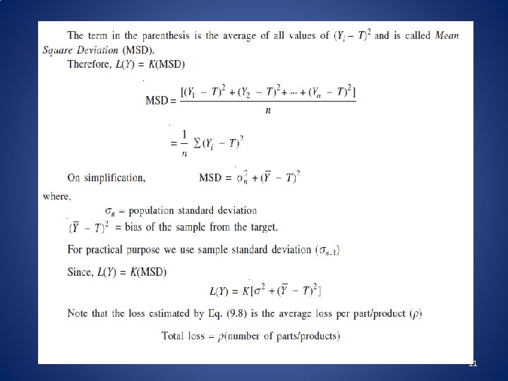 Taguchi Quality Loss Function Guided By Prof Jagtar