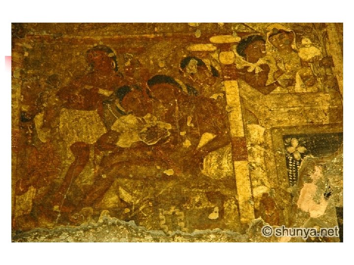 Indian Painting The Dying princess Ajanta cave no16
