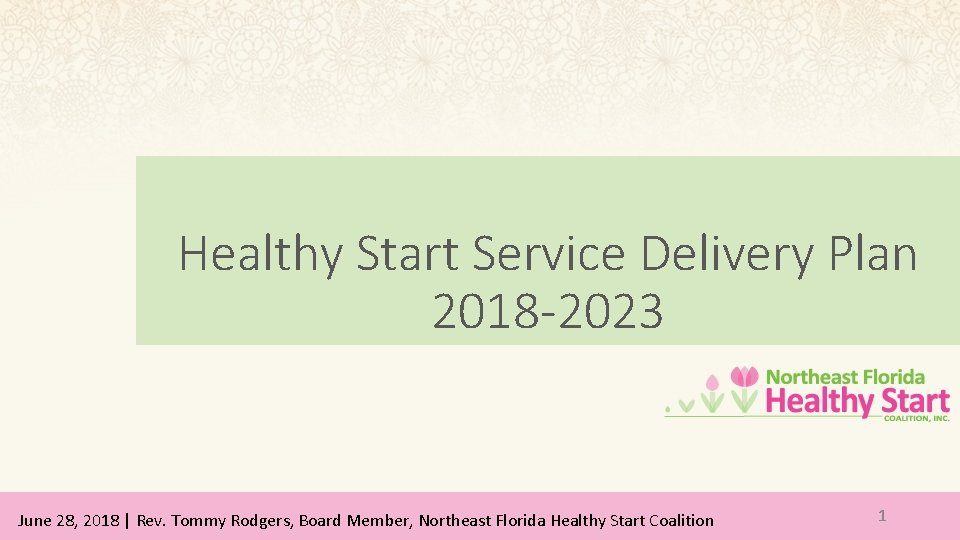 Healthy Start Service Delivery Plan 2018 2023 June