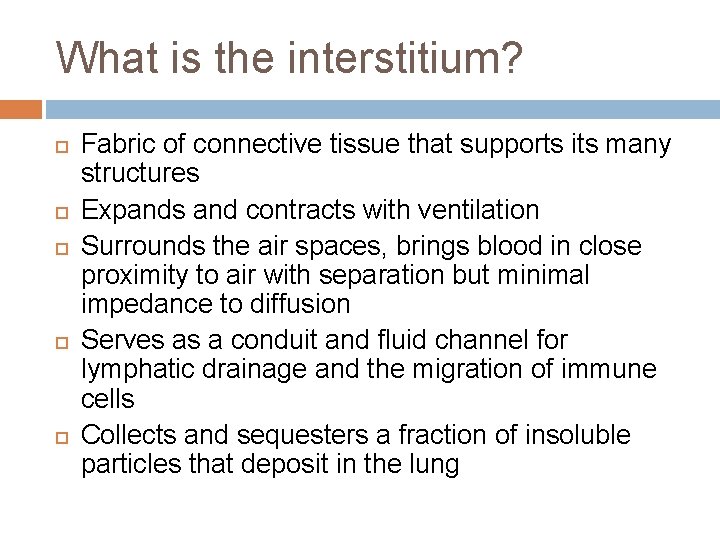 INTERSTITIAL LUNG DISEASE Tee L Guidotti MD MPH