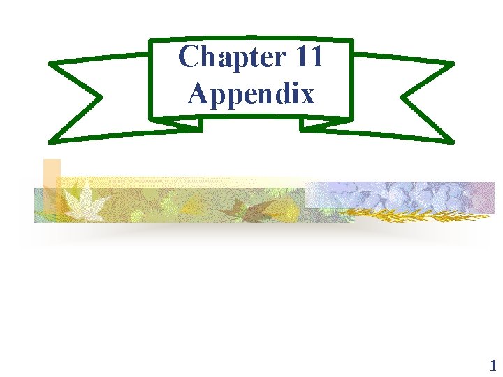 Chapter 11 Appendix 1 Derivation of the Formula