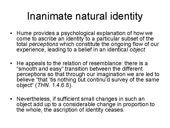 An enactive resolution to Humes problem of personal