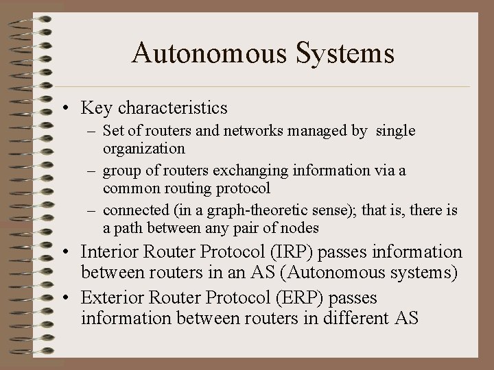 Chapter 8 Internet Operation Network Classes Class A