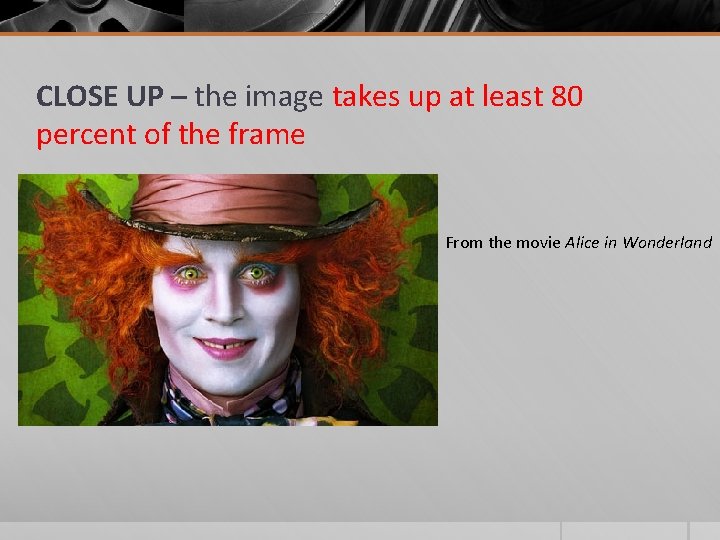 Working with Cinematic Techniques Film Analysis Much like