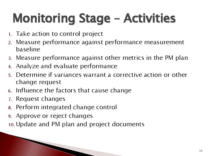 Project Monitoring and Stakeholder Engagement Presenter Jennifer Lo