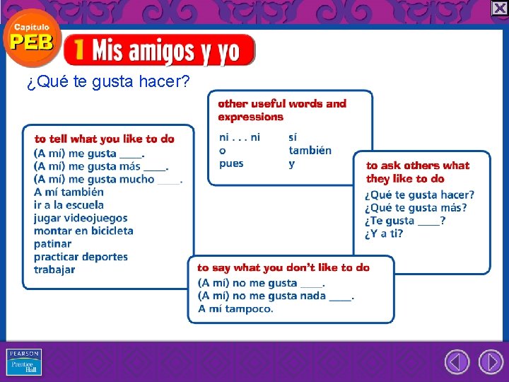 Qu te gusta hacer Qu te gusta hacer