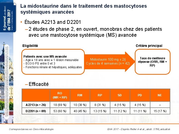 La midostaurine dans le traitement des mastocytoses systmiques