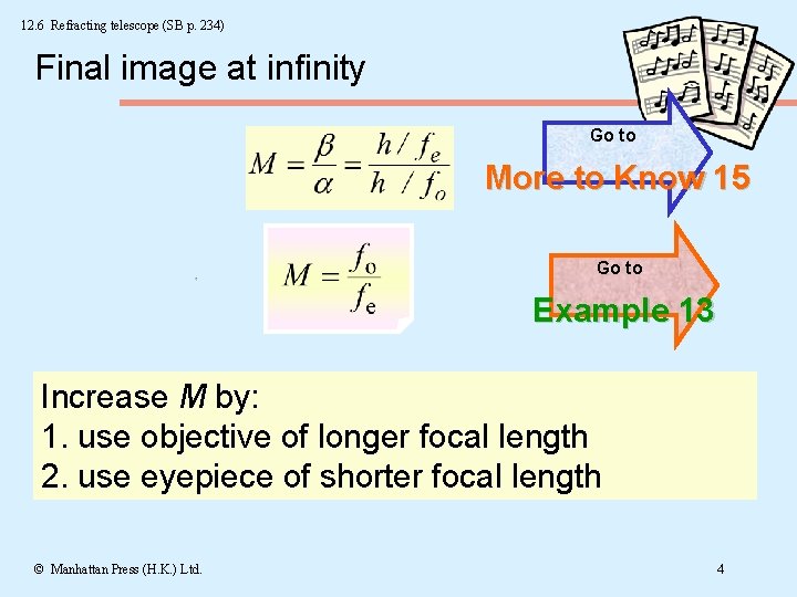 12 6 Refracting telescope Final image at infinity