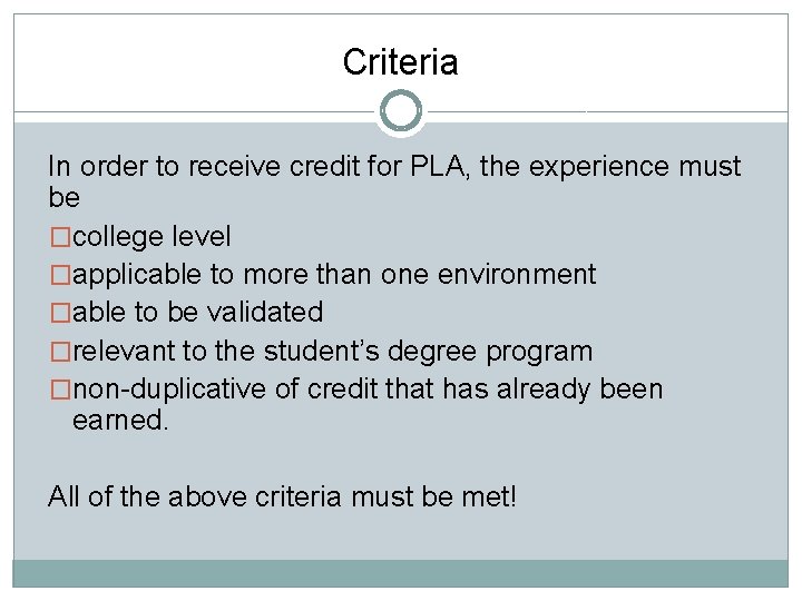 POLK STATE COLLEGE PRIOR LEARNING ASSESSMENT PORTFOLIO DEVELOPMENT