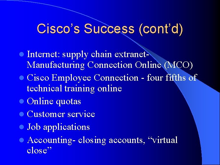 Cisco Systems Systems Products Forecasting Models and Costs