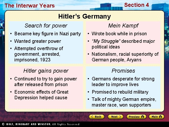 Section 4 The Interwar Years Mussolinis Italy After