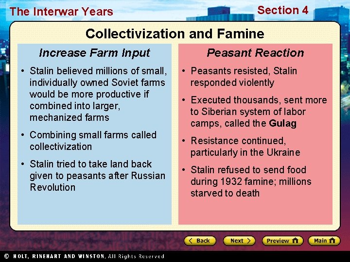 Section 4 The Interwar Years Mussolinis Italy After